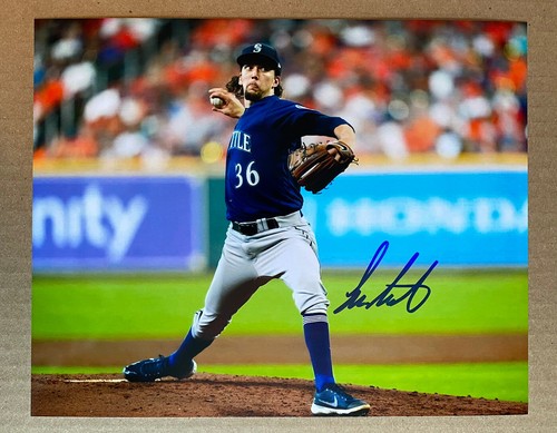 SEATTLE MARINERS- LOGAN GILBERT AUTOGRAPH 8x10 ACTION PHOTO SIGNED AUTO ...