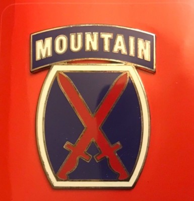 US ARMY DRESS BLUE UNIFORM COMBAT SERVICE BADGE 10th MOUNTAIN DIVISION ...