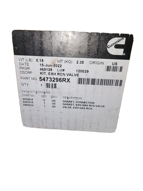 Cummins EGR Valve Kit Reman 5473296RX OEM for sale online | eBay