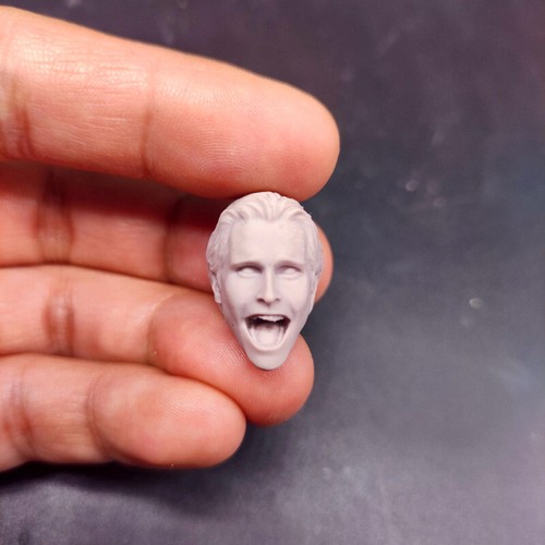 Blank 1/10 Scale Psycho Christian Bale Head Sculpt Unpainted Fit 7 ...