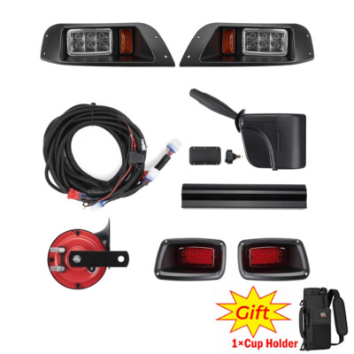 Upgrade Deluxe Golf Cart LED Light Kit w/Turn Signal Switch for EZGO ...