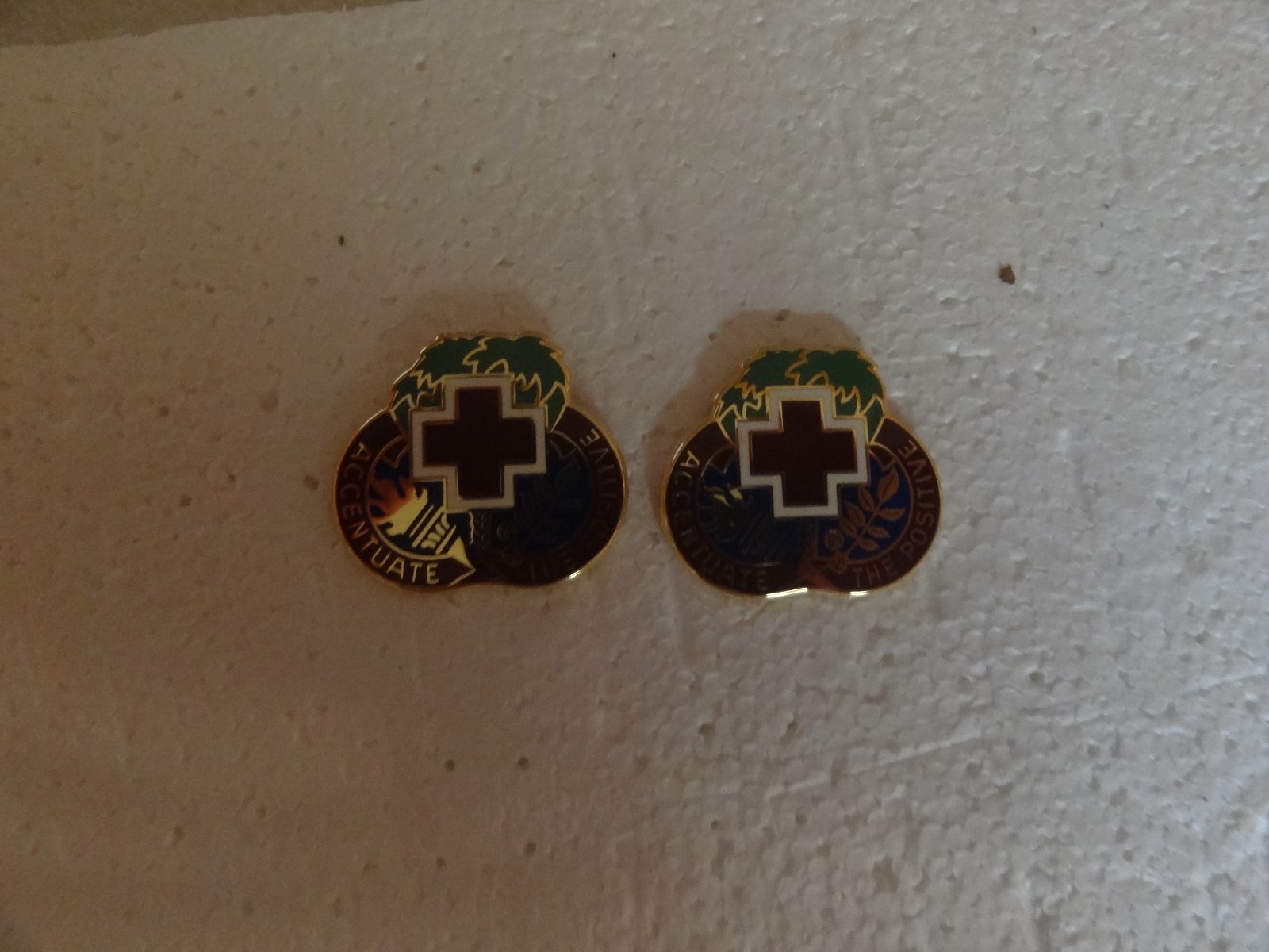 MILITARY INSIGNIA CREST DUI SET OF 2 MEDDAC MEDICAL DEPARTMENT FORT ...