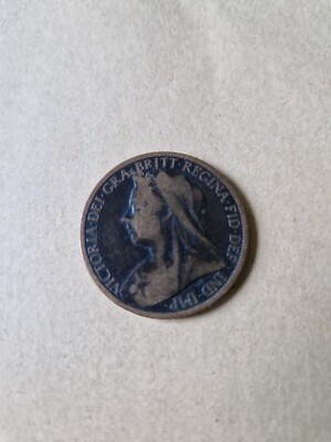 1899 Victoria One Penny, RARE, Veiled Head, good condition | eBay UK