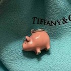 Tiffany & Co. Silver Pink Enamel Pig Charm RARE | eBay