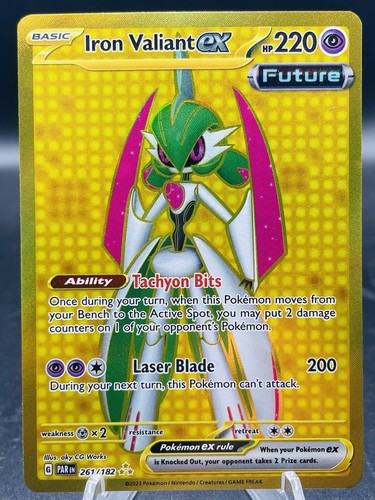 Pokemon Iron Valiant ex 261/182 Paradox Rift Gold Hyper Rare Holo NM | eBay