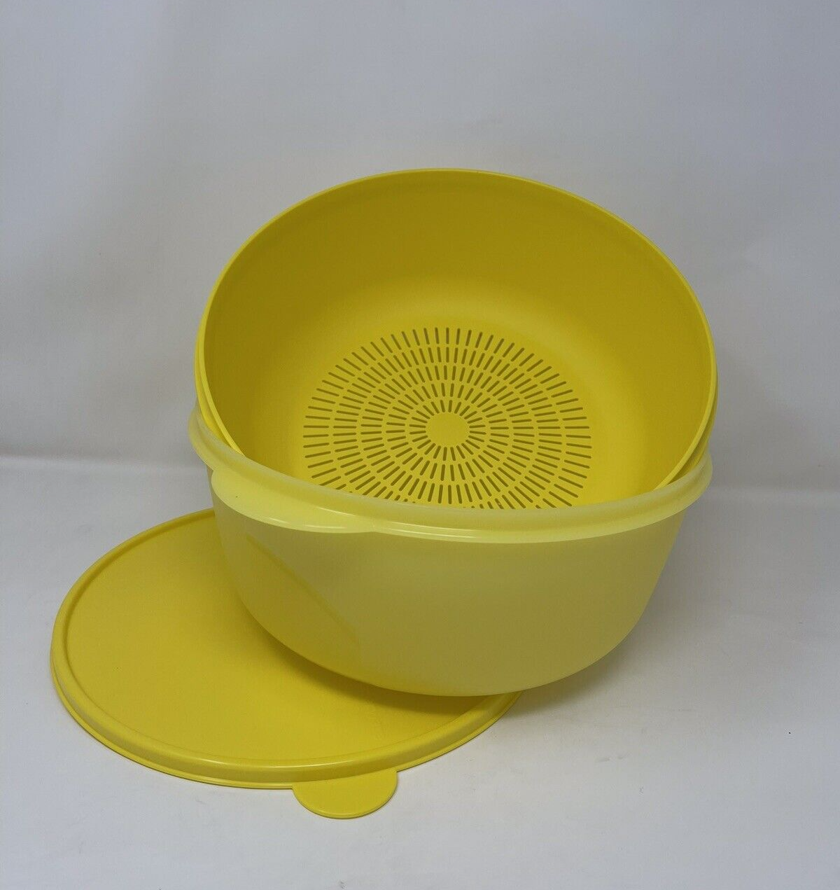 Tupperware Crystalwave Bowl + Steamer Colander reheatable microwavable ...