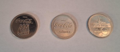 Coca Cola Commemorative Coins from Coke Museum Atlanta, GA-3 Different ...