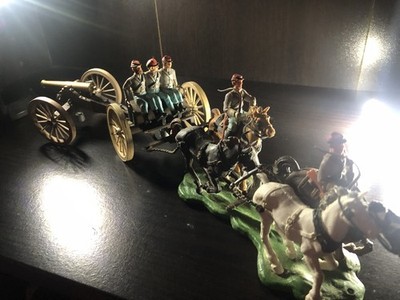Britains Swoppet Civil War Confederate Limber Gun Team And Cannon | eBay