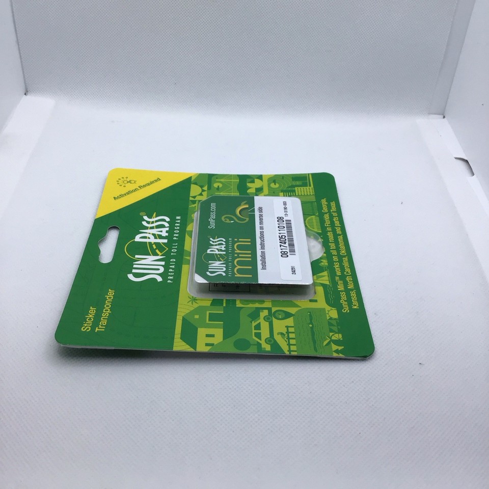 New Sunpass Mini Sticker Transponder Pre-paid Toll Program Florida ...