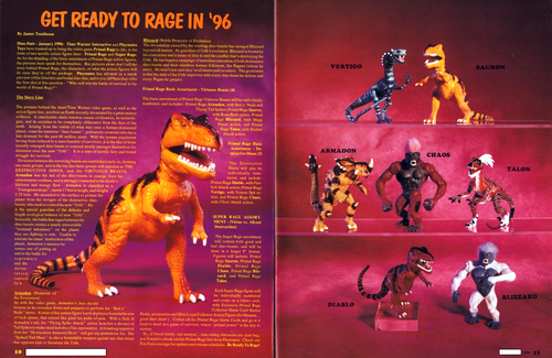 1996 PRIMAL RAGE Action Figures Toy RETRO PRINT AD ARTICLE - VIDEO GAME ...