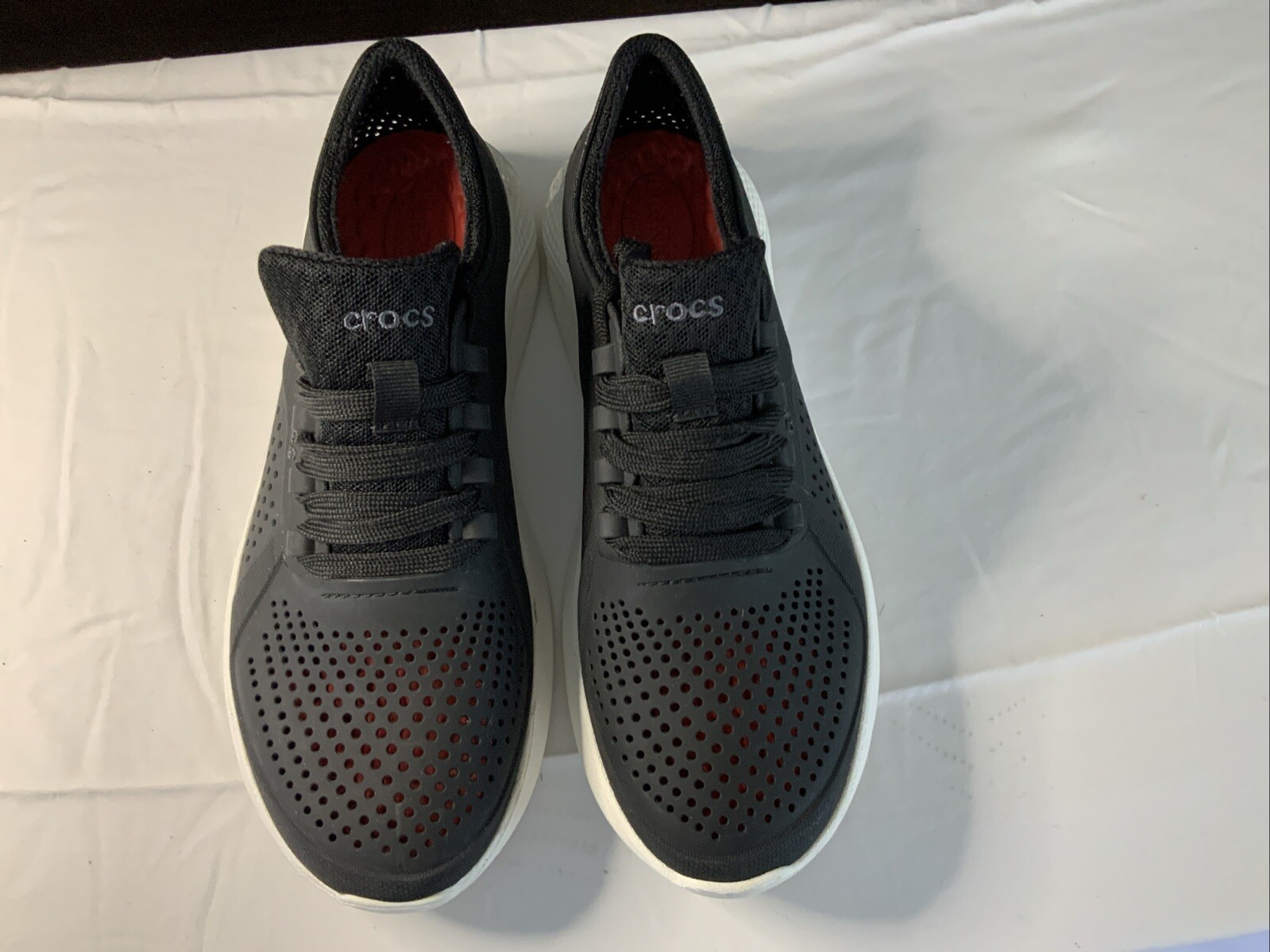 Crocs Literide Pacer 205234 Lace Up Sneakers Black Wo… - Gem