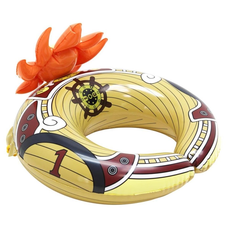 ONE PIECE Thousand Sunny Beach Pool Swim Ring Float Ring Swim Tube 80cm ...