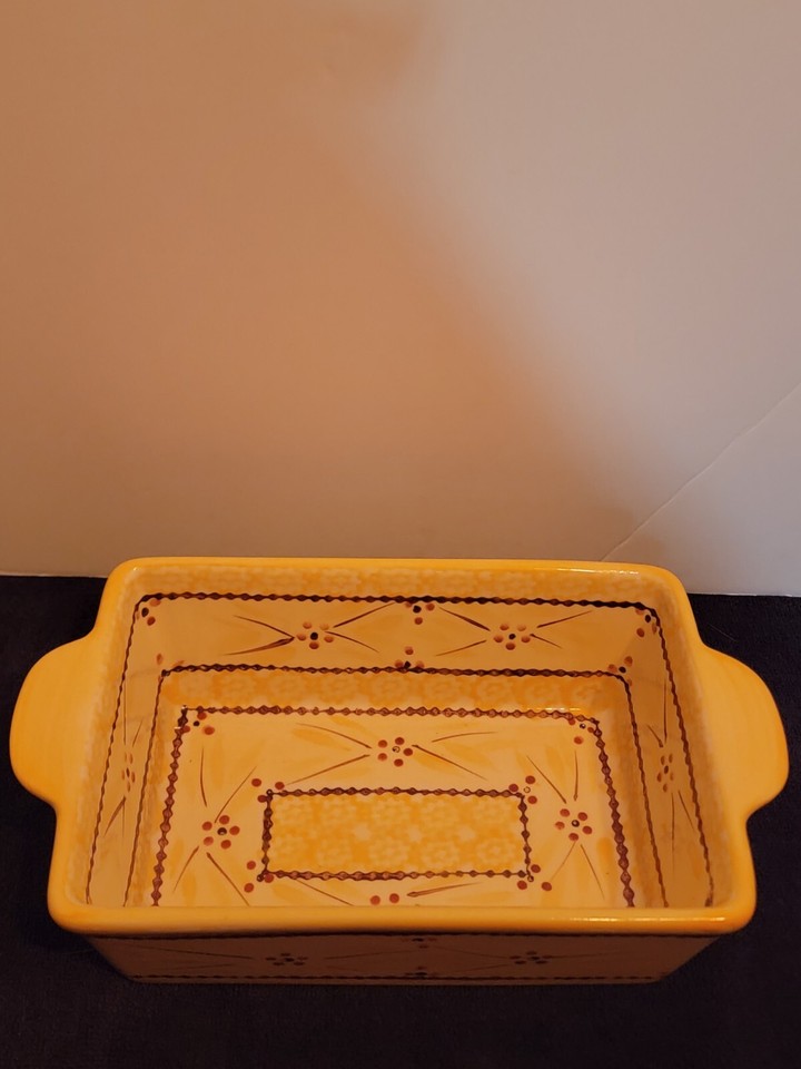 Temptations Old World Yellow 1.5 Quart Serving Bakeware, Loaf Pan | eBay