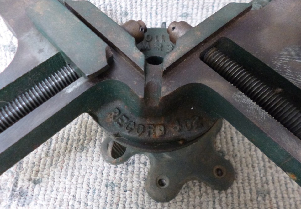 Vintage Record #402 Cast Iron Tilting/Rotating Corner/Framing Vise ...