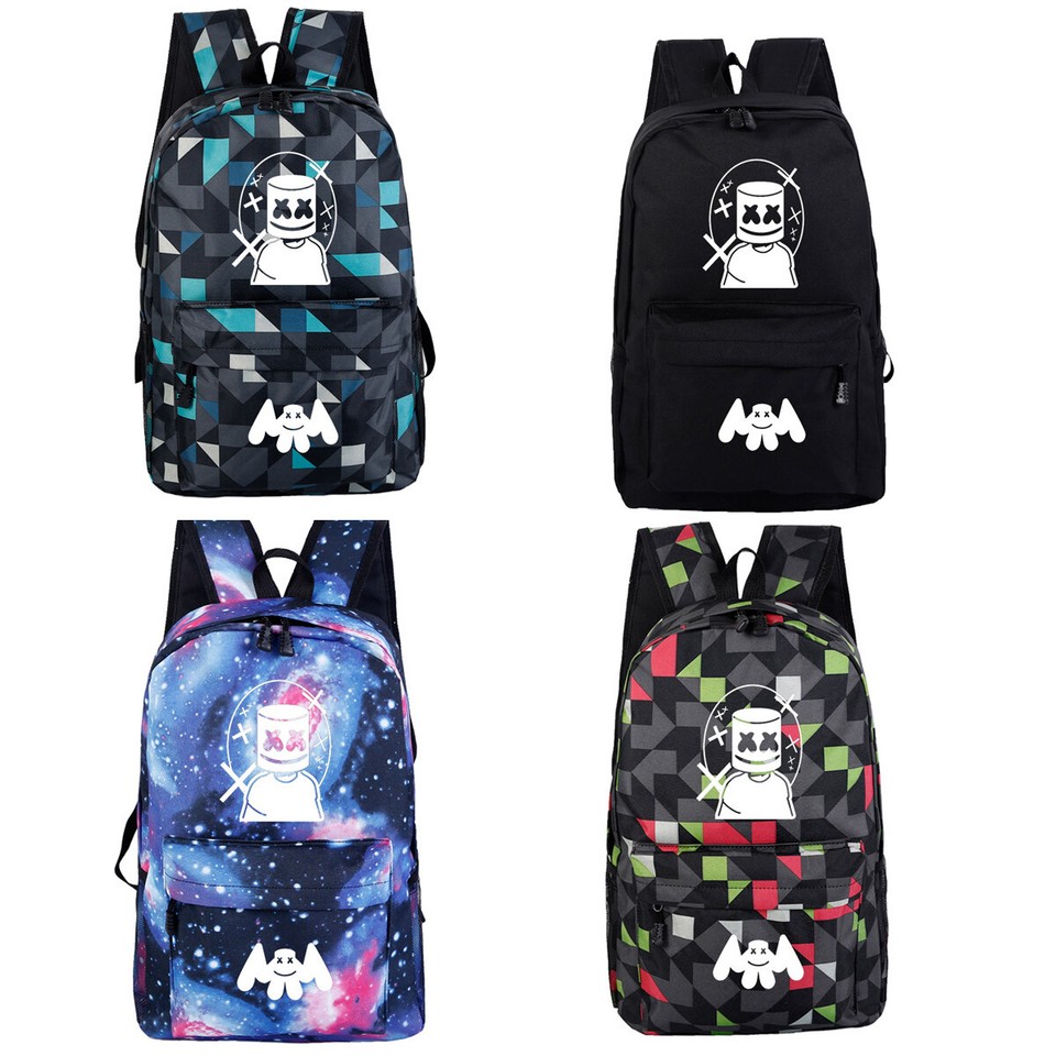 Marshmello DJ Backpack School Bag Bookbag Travelbag Rucksack Bag Back ...