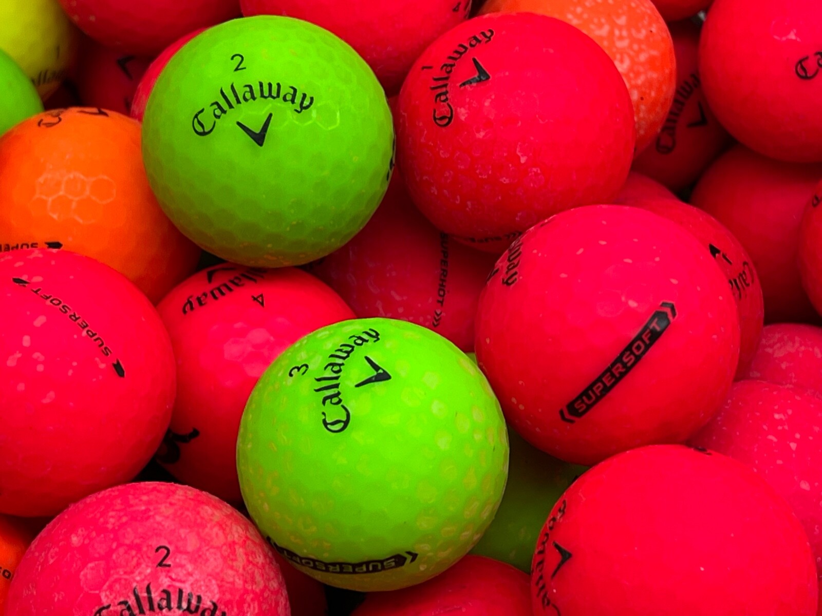 50 Callaway Superhot Supersoft Matte AA Assorted Colors Golf Balls Shag ...