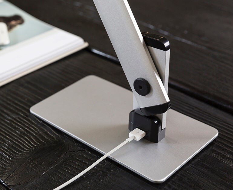 Dimmable LED Desk Light Touch Sensor Table Bedside Reading Lamp USB ...