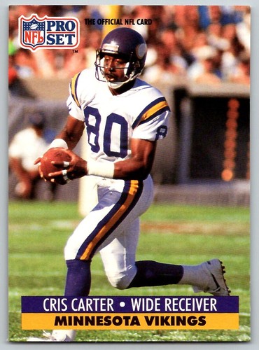 1991 PRO SET CRIS CARTER MINNESOTA VIKINGS #834 | eBay