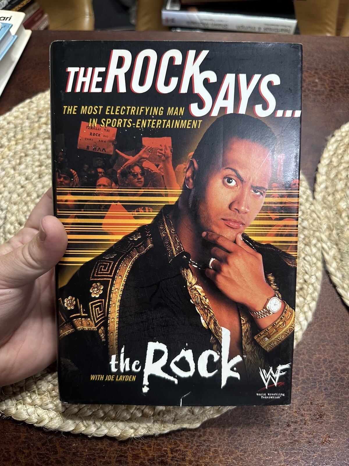 The Rock Says By The Rock 2000 Hardcover Book DJ 1st Edition WWE WWF ...