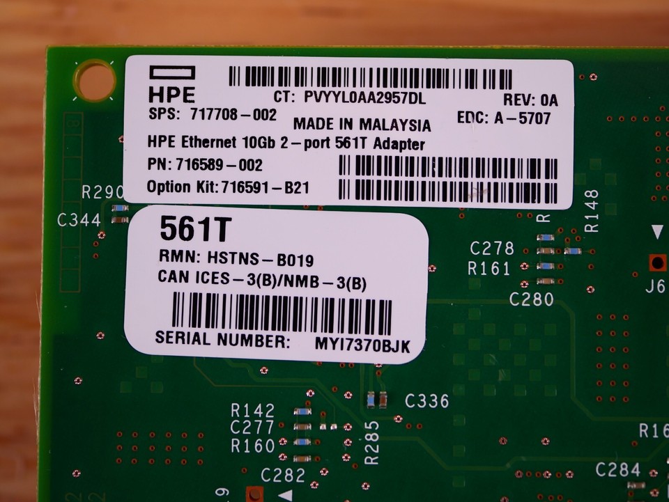 [HPE 561T] Intel X540-T2 10Gb 10GBaseT RJ-45 PCIe 2.1 x8 NIC Full ...