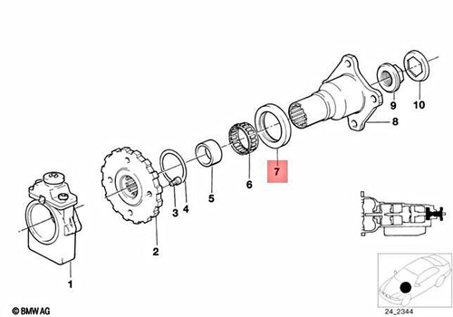 Genuine BMW E23 E24 E28 E30 E31 E32 E34 316 Shaft Seal 40x58x10 ...