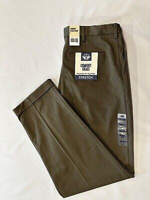 Dockers Grey Comfort Khaki Pleated Relaxed Fit Pant Size W36 X L34 | eBay
