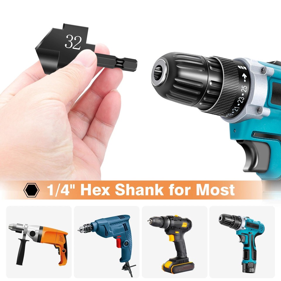 PPR Lifting Stepped Drill Bit Reamer Drill Ideal for PVC, plastic, and ...