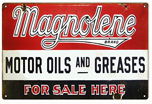 Magnolene Motor Oil Reproduction Gas Station Metal Sign 18x30 | eBay