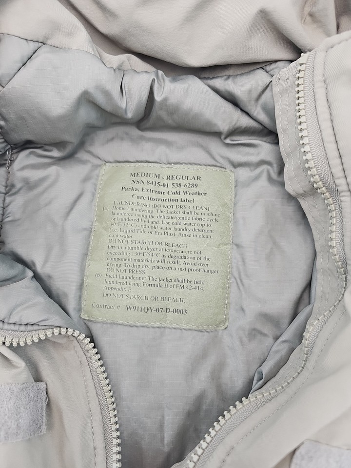 US ARMY Extreme Cold Weather Parka GEN III LEVEL 7 ECWCS Primaloft ...