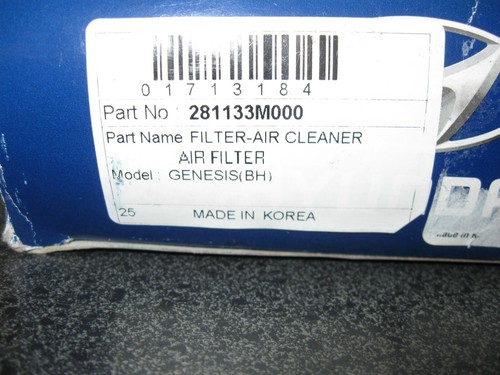 NEW GENUINE HYUNDAI AIR FILTER FOR 10-12 GENISIS COUPE 2.0 (PN 28113 ...