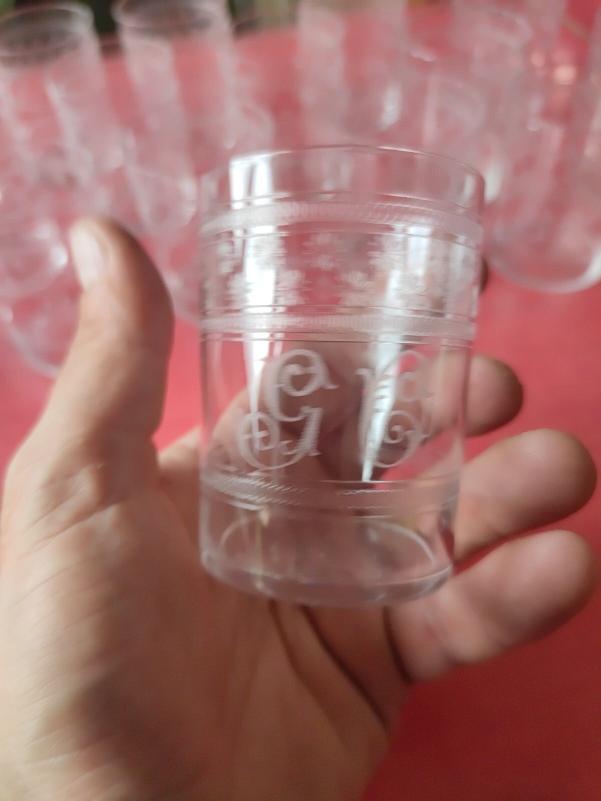 Série 12 Gobelets Cristal De Baccarat Gravure Etoile Monogramme GC ...