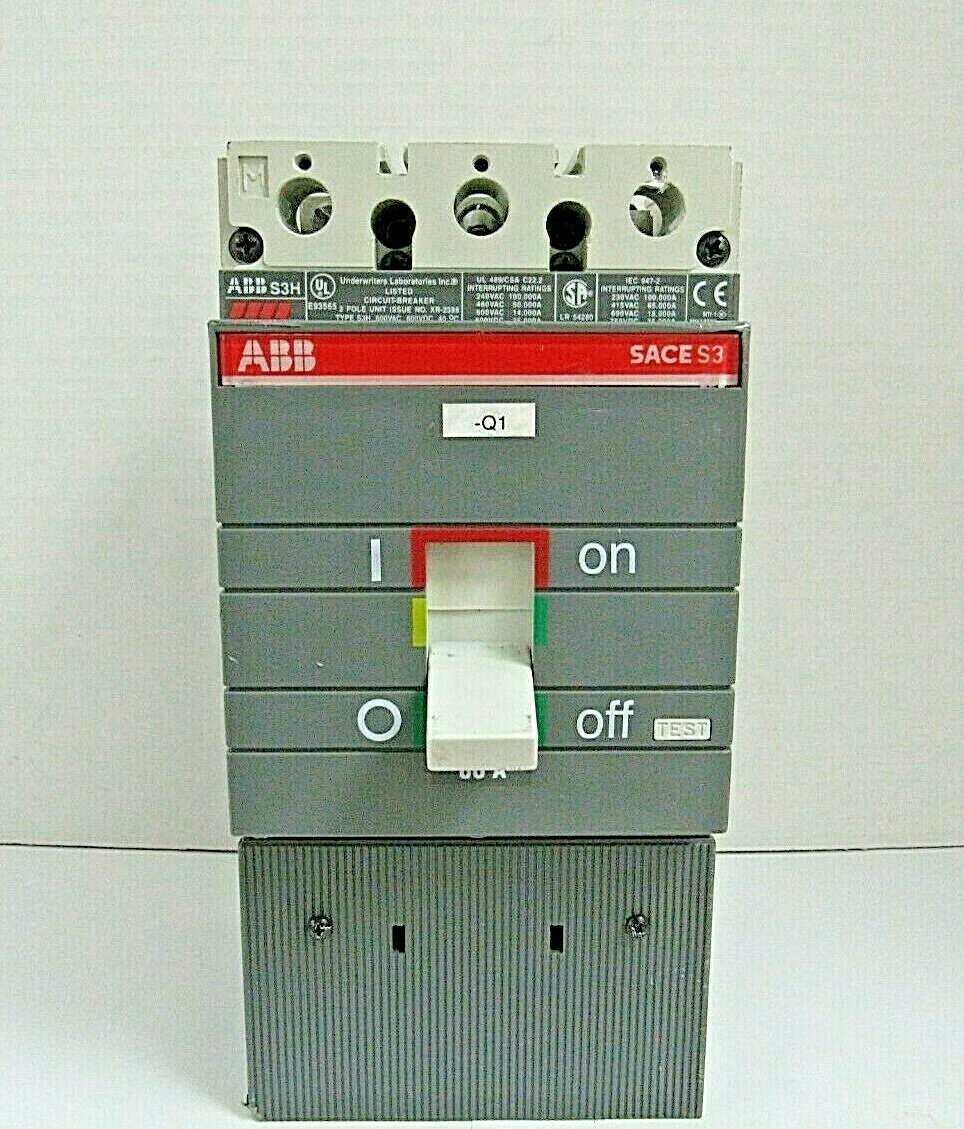 ABB S3H SACE S3 CIRCUIT BREAKER 80A, 600VAC, 600VDC, 3POLE | eBay