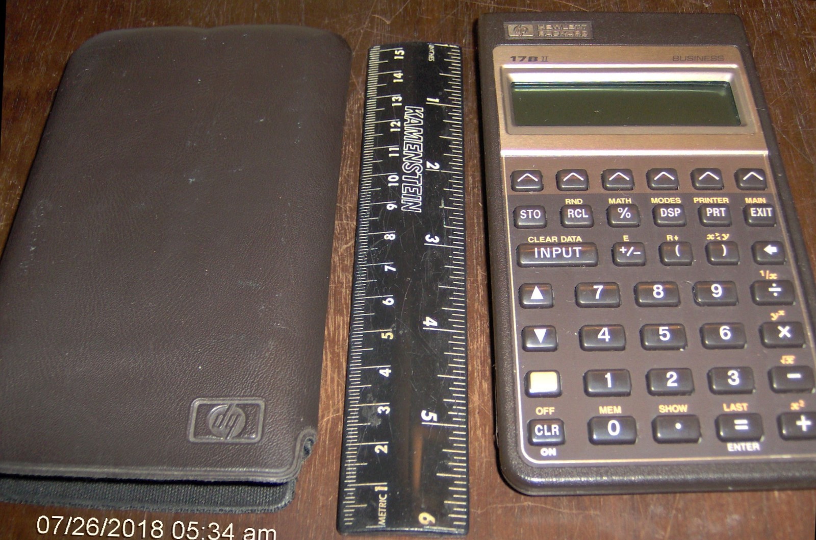 Vintage 17B II + Calculator business & financial w/ Vinyl Case 17Bii 17 ...
