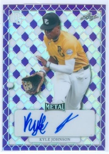 KYLE JOHNSON "PRE PRODUCTION PROOF AUTOGRAPH CARD /1" LEAF PERFECT GAME ...