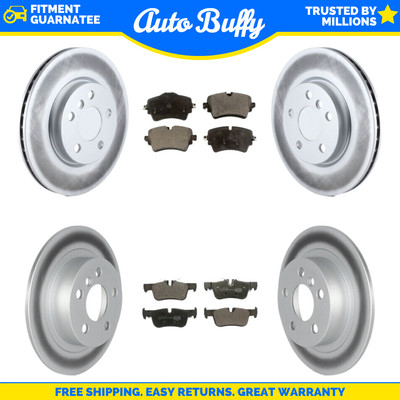 Front Rear Coated Disc Brake Rotors And Ceramic Pads Kit For Mini ...