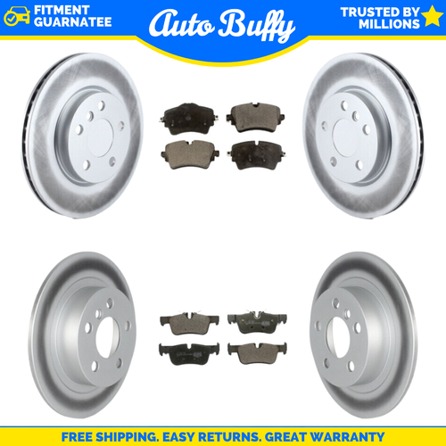 Front Rear Coated Disc Brake Rotors And Ceramic Pads Kit For Mini ...