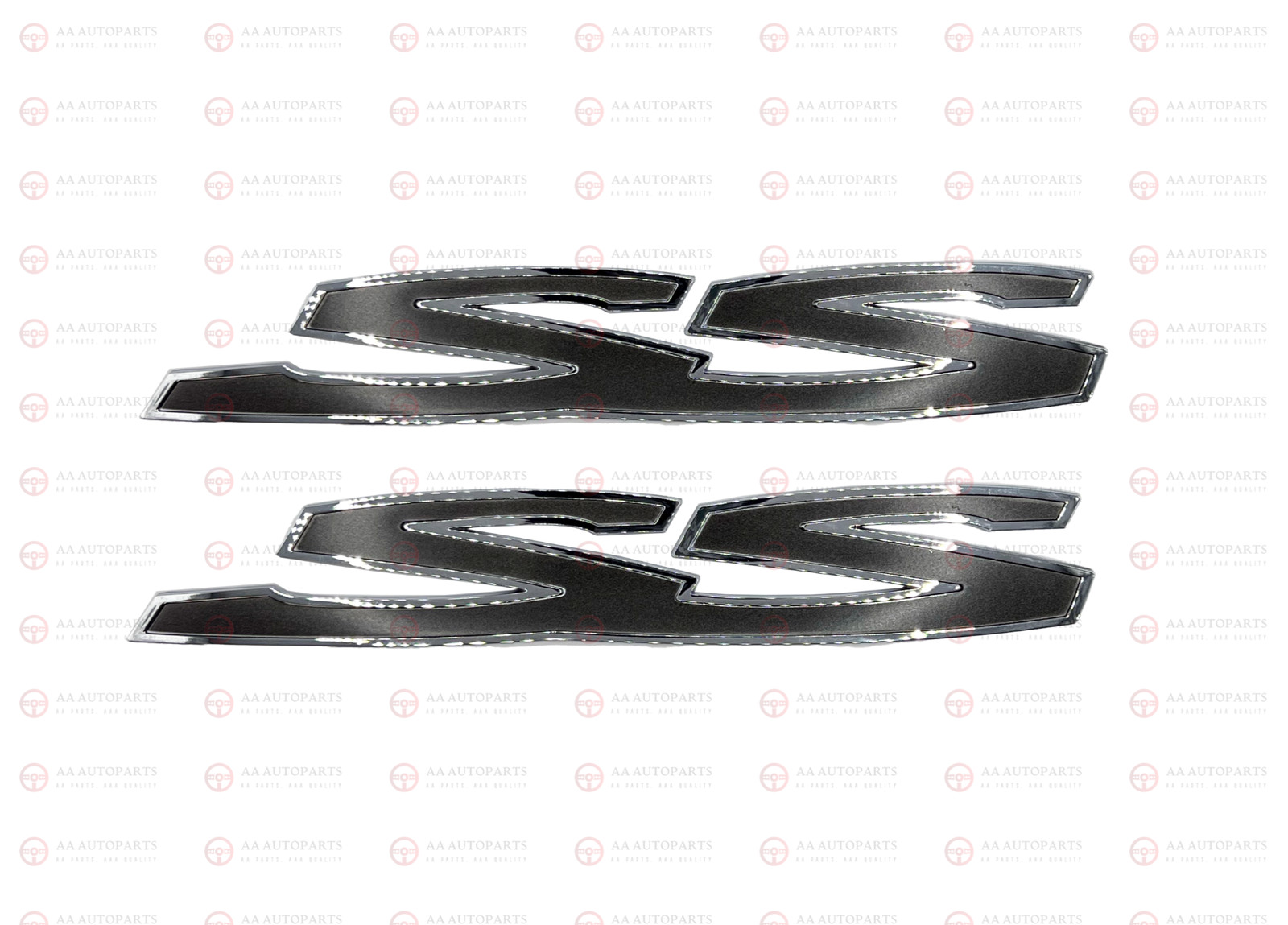 Grey Chrome Side SS Badge Pair Emblem Holden Commodore VE VF SS Sedan ...