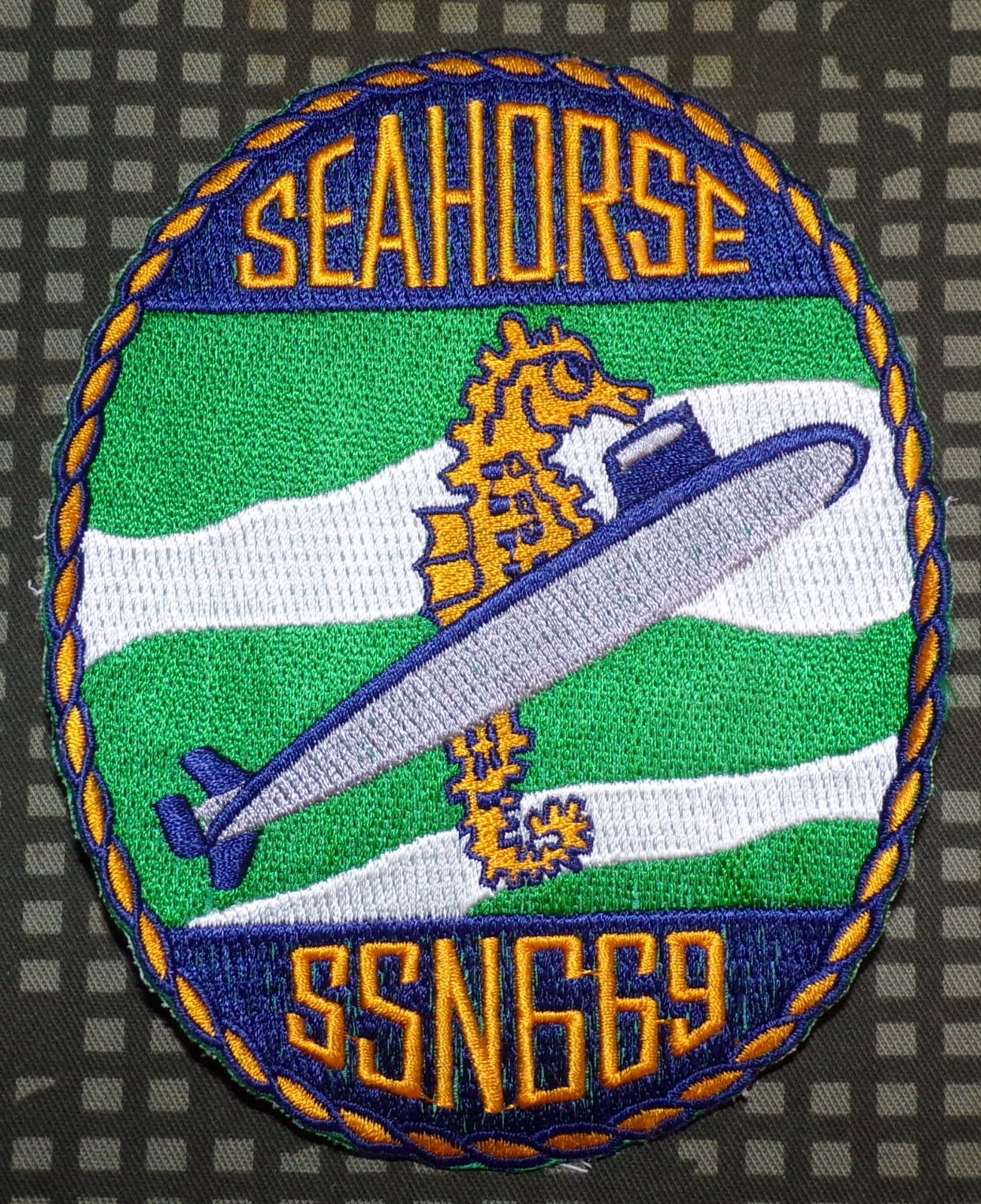 US Navy USS Seahorse SSN 669 Submarine Embroidered Full Color Patch | eBay