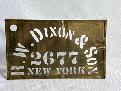 R.W. Dixon & Son 2677 New York Produce Merchant Crate Stencil NY Hand ...