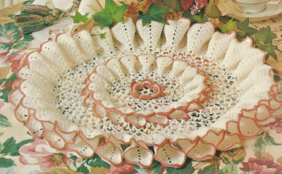 Victorian Pleat Repeat Doily CROCHET Pattern INSTRUCTIONS pages from a ...