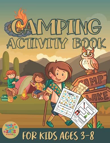 Camping activity book for kids ages 3-8 ( Cover is upside down ) | eBay