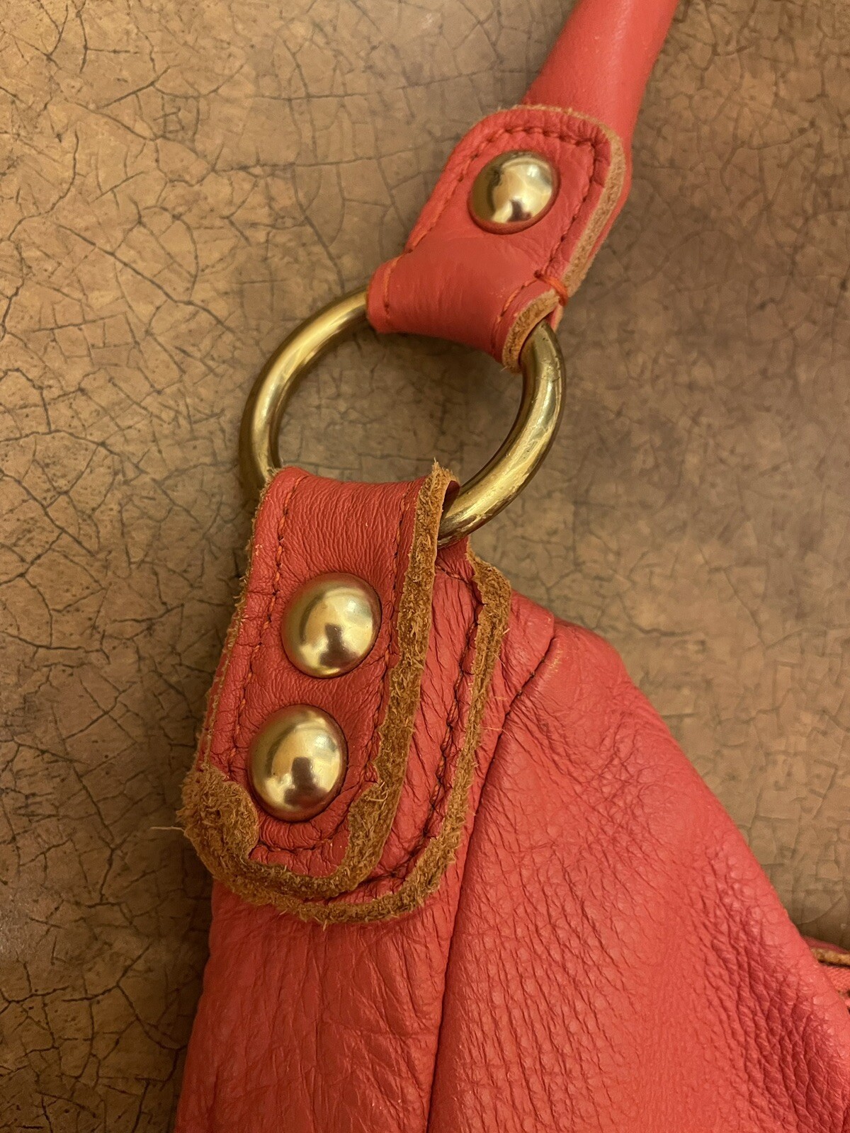 Linea Pelle Dylan Orange Purse Hobo Bag Leather | eBay