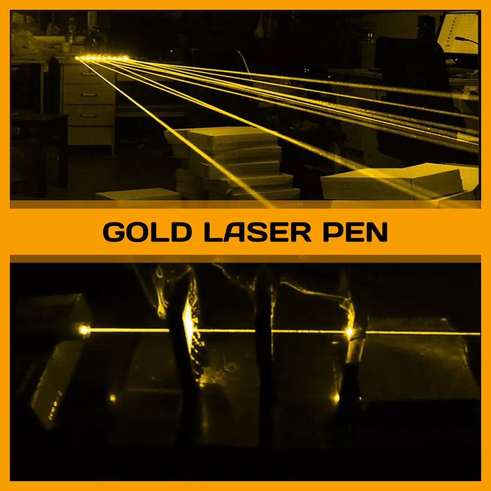8000M 591nm Golden Yellow Laser Pointer Lazer Pen High Power Wicked ...