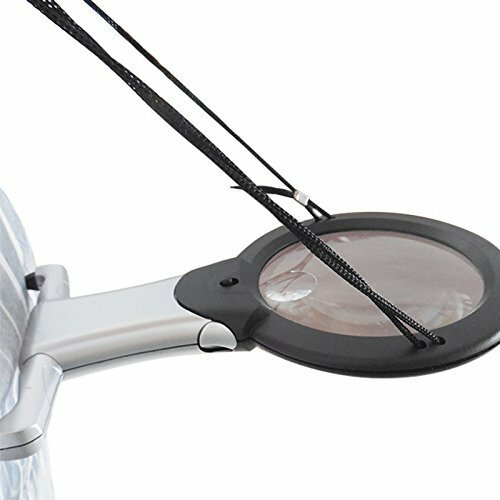 2.25X 6X LED Illuminated Magnifying Glass Reading Sewing Embroidery ...