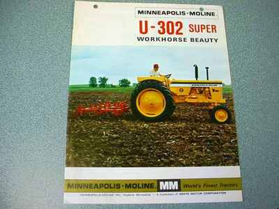 Minneapolis Moline U-302 Tractor Color Brochure from 1968 | eBay