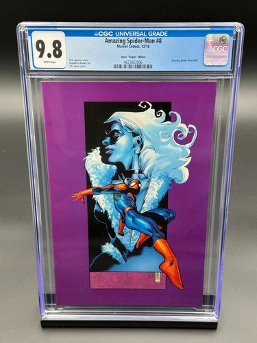 Amazing Spider-Man #8 CGC 9.8 (2018) - Black Cat - Jones Virgin Edition 1:100 | eBay