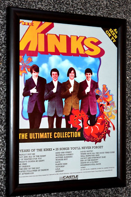 THE KINKS Framed A4 ultimate collection 2002 ALBUM Original promo ART ...