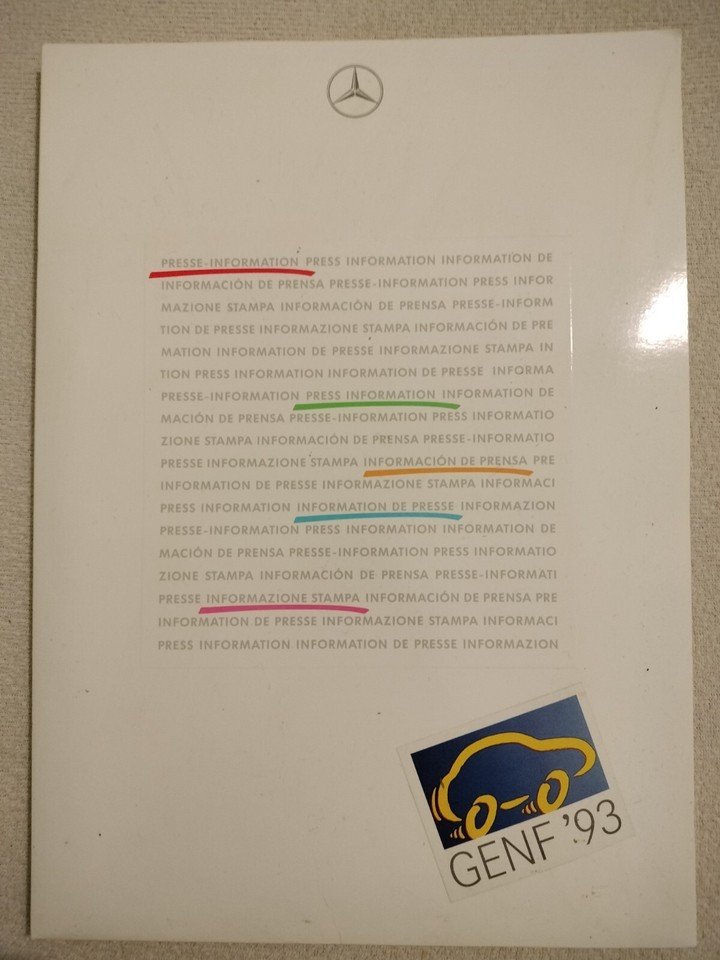 Mercedes-Benz press kit brochure year 1993 | eBay