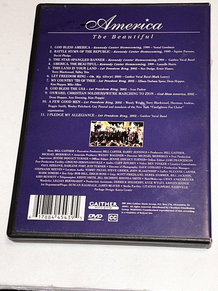 Gaither Homecoming Classics America The Beautiful Music Video Dvd 5G11 ...