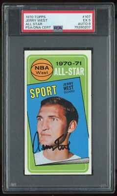 PSA DNA Jerry West 1970 Topps #107 Certified Autograph Los Angeles ...